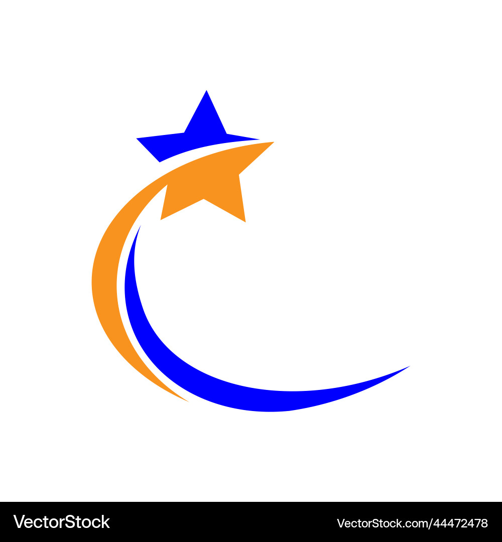 Simple and trendy star logo design Royalty Free Vector Image