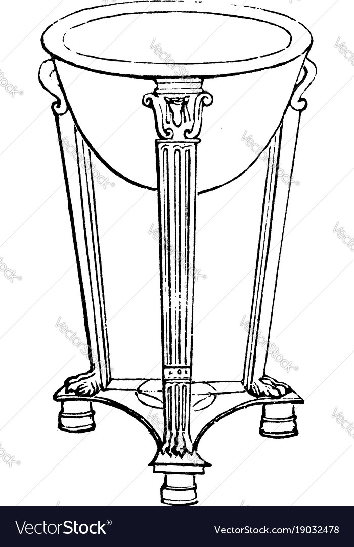 Tripod of delphi vintage Royalty Free Vector Image