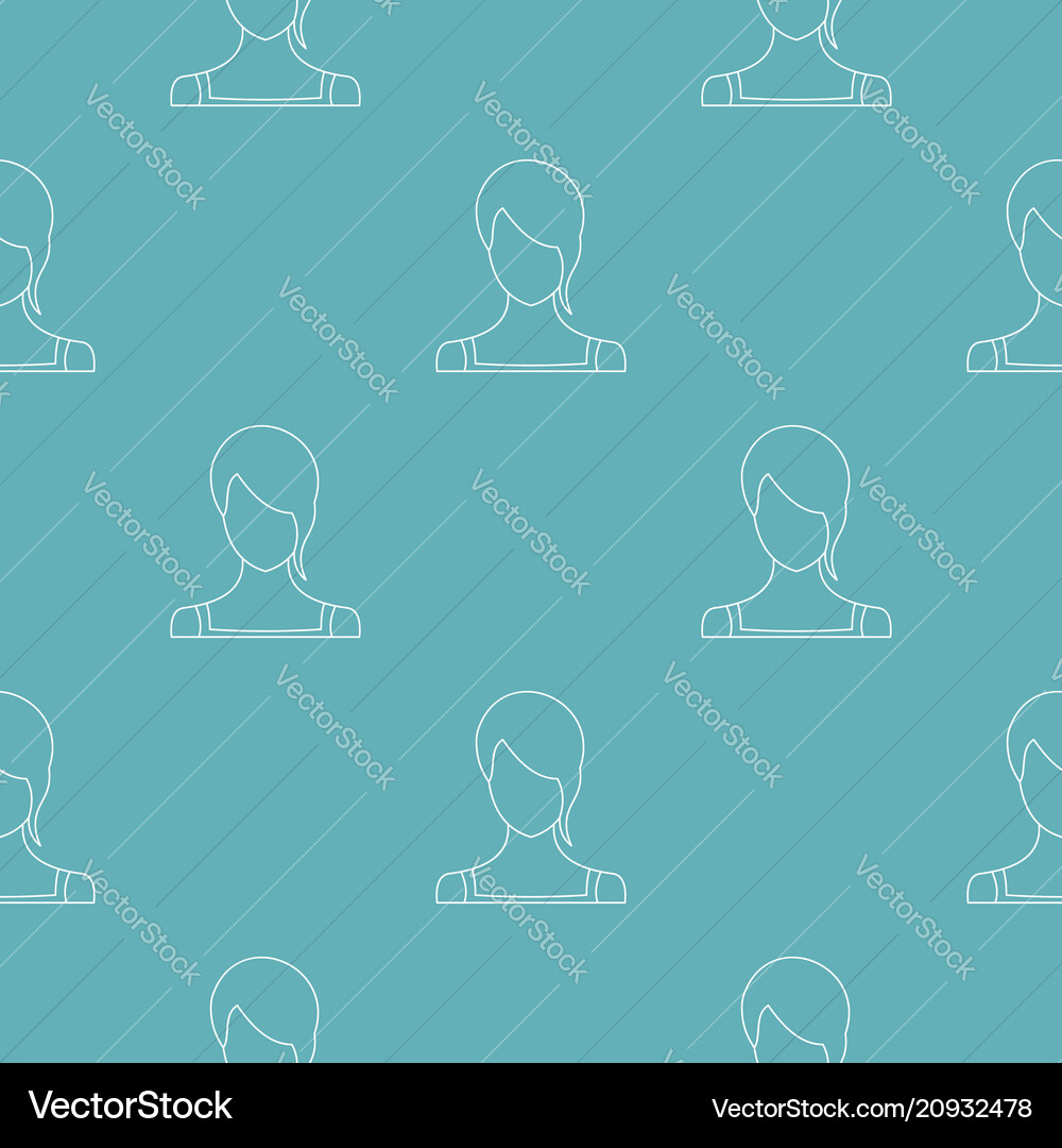 Woman avatar pattern seamless Royalty Free Vector Image