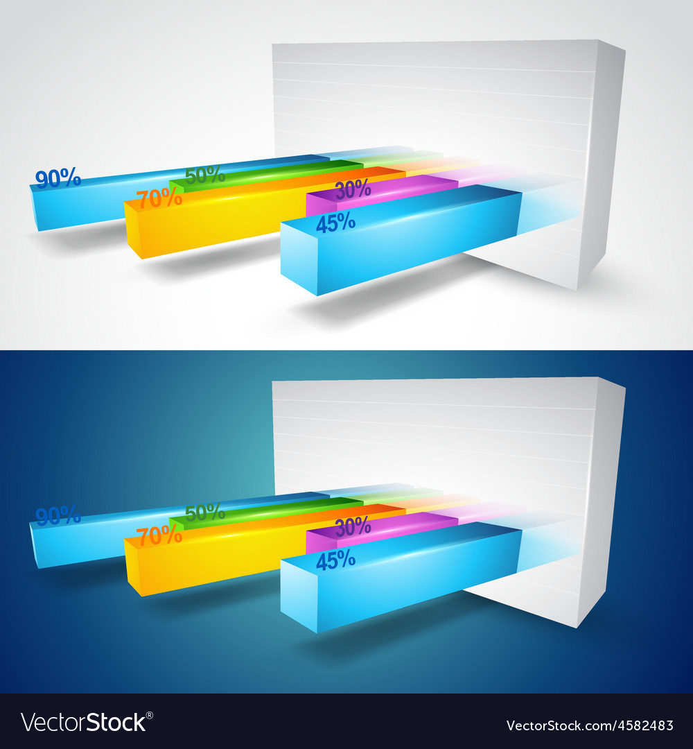 3d graph Royalty Free Vector Image - VectorStock