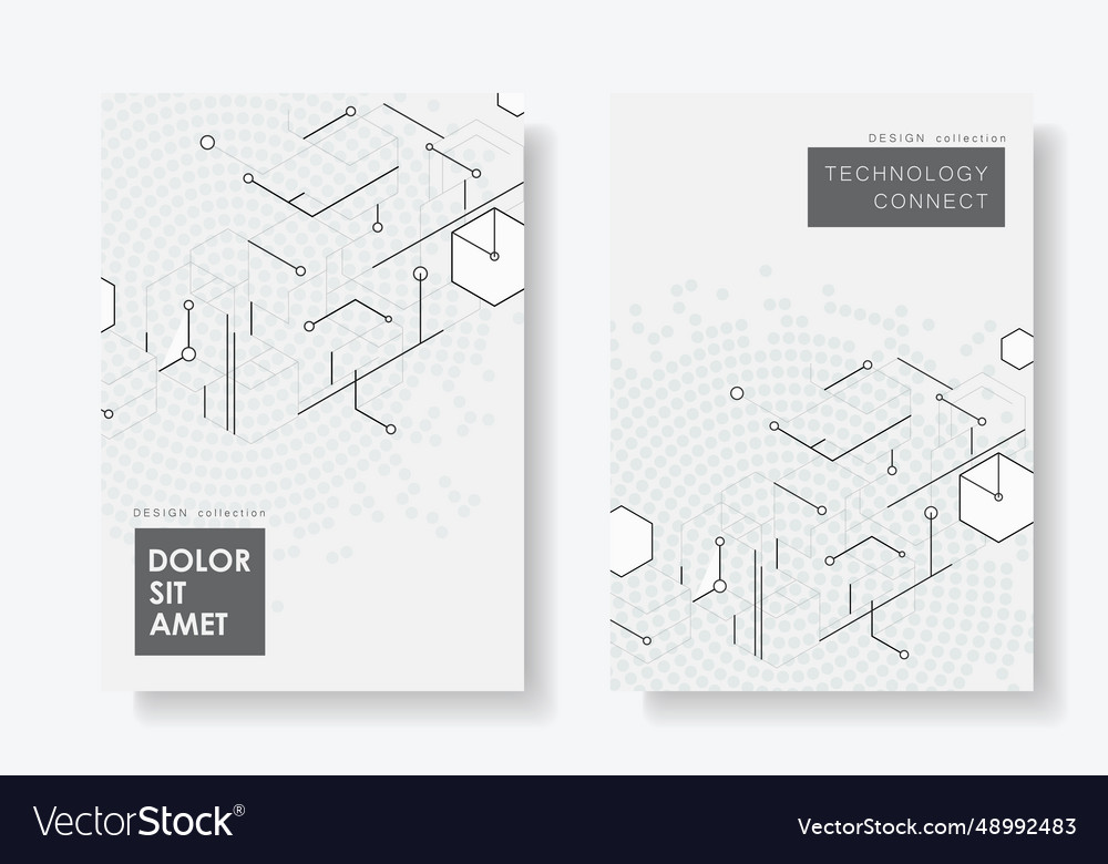 Abstract hexagons pattern on white background Vector Image