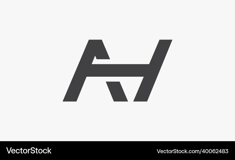 Ah letter logo modern concept isolated on white Vector Image