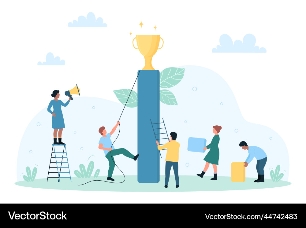 Business challenge success progress in career Vector Image