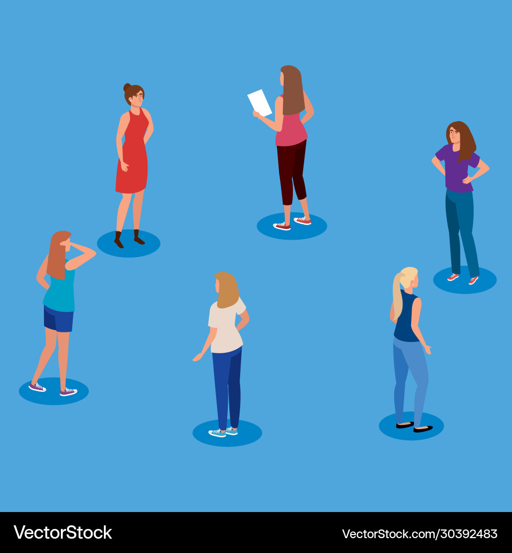 Campaign social distancing for covid 19 with Vector Image