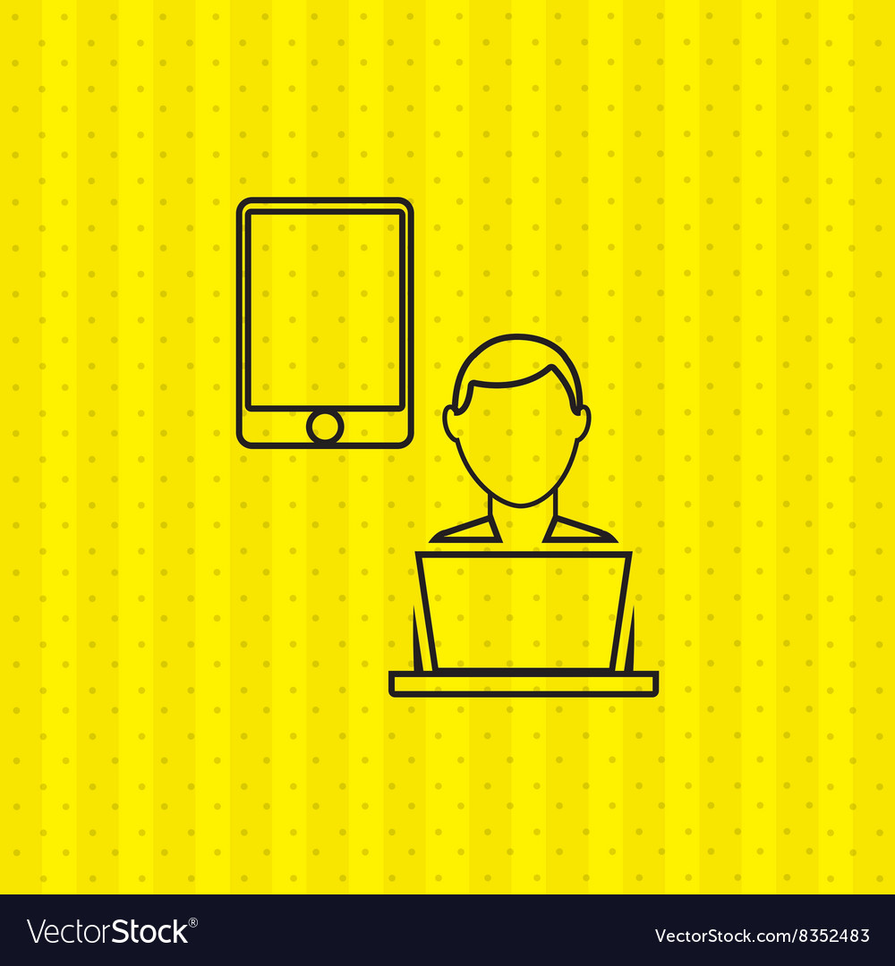 Computer user design Royalty Free Vector Image