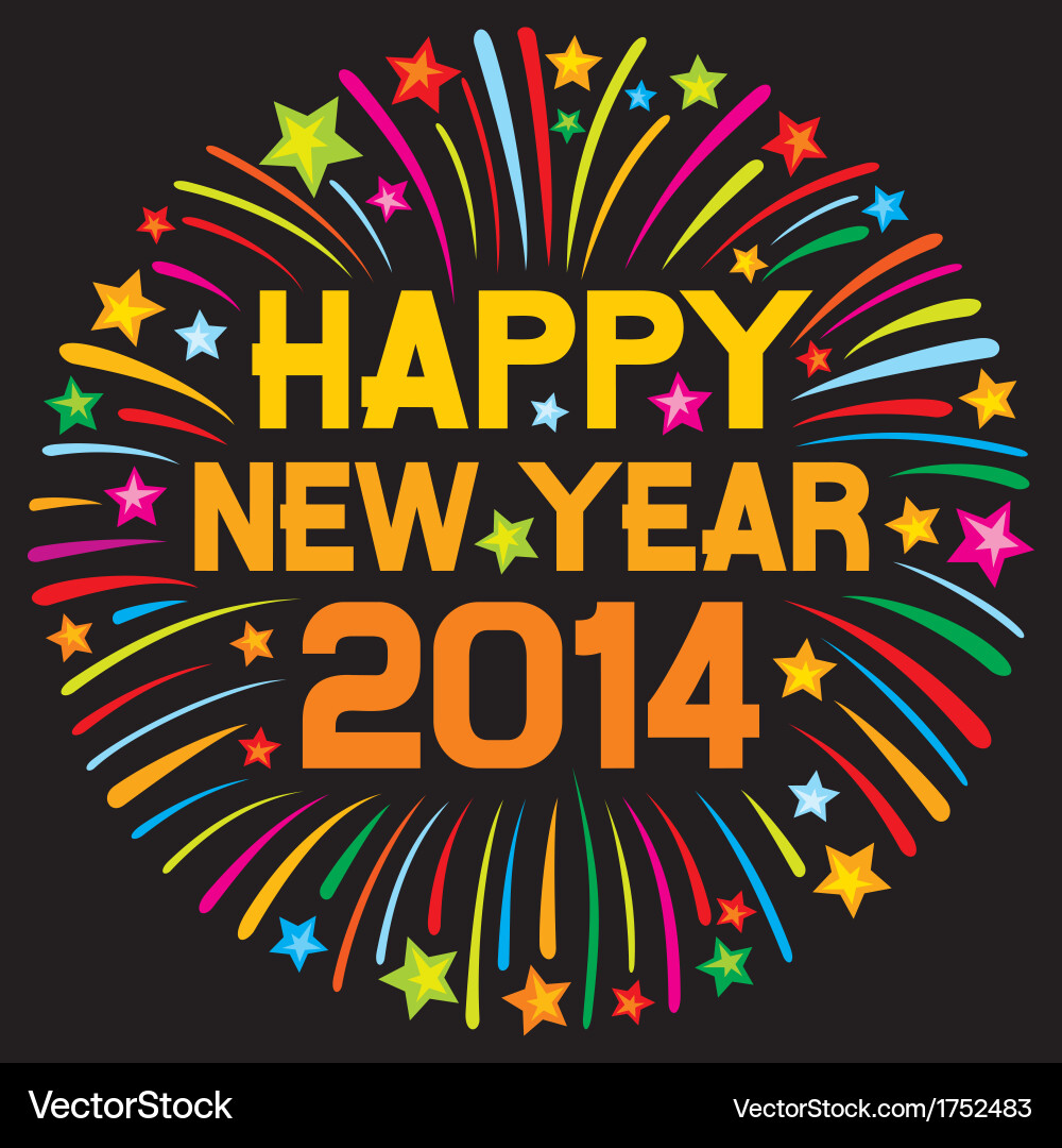 Happy new year 2014 Royalty Free Vector Image - VectorStock
