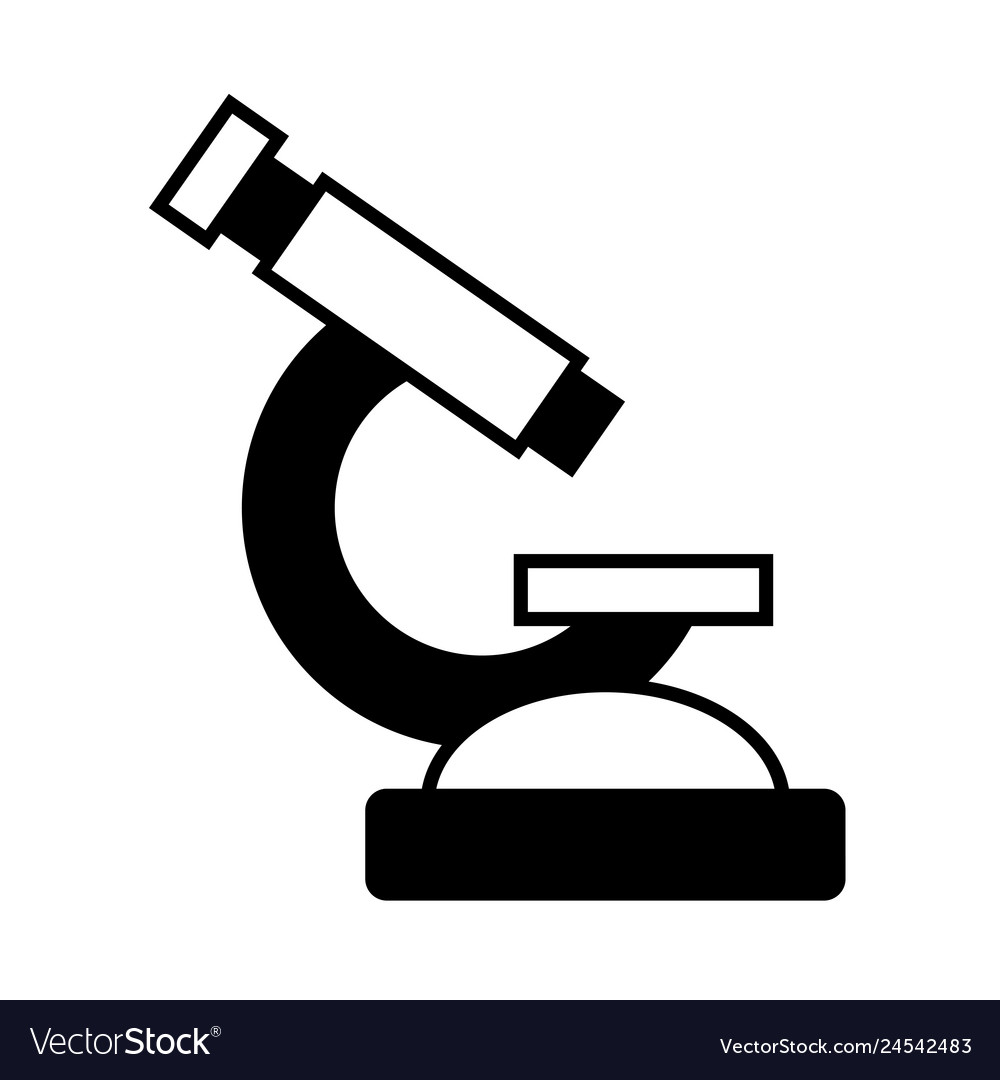 Laboratory tool microscope Royalty Free Vector Image