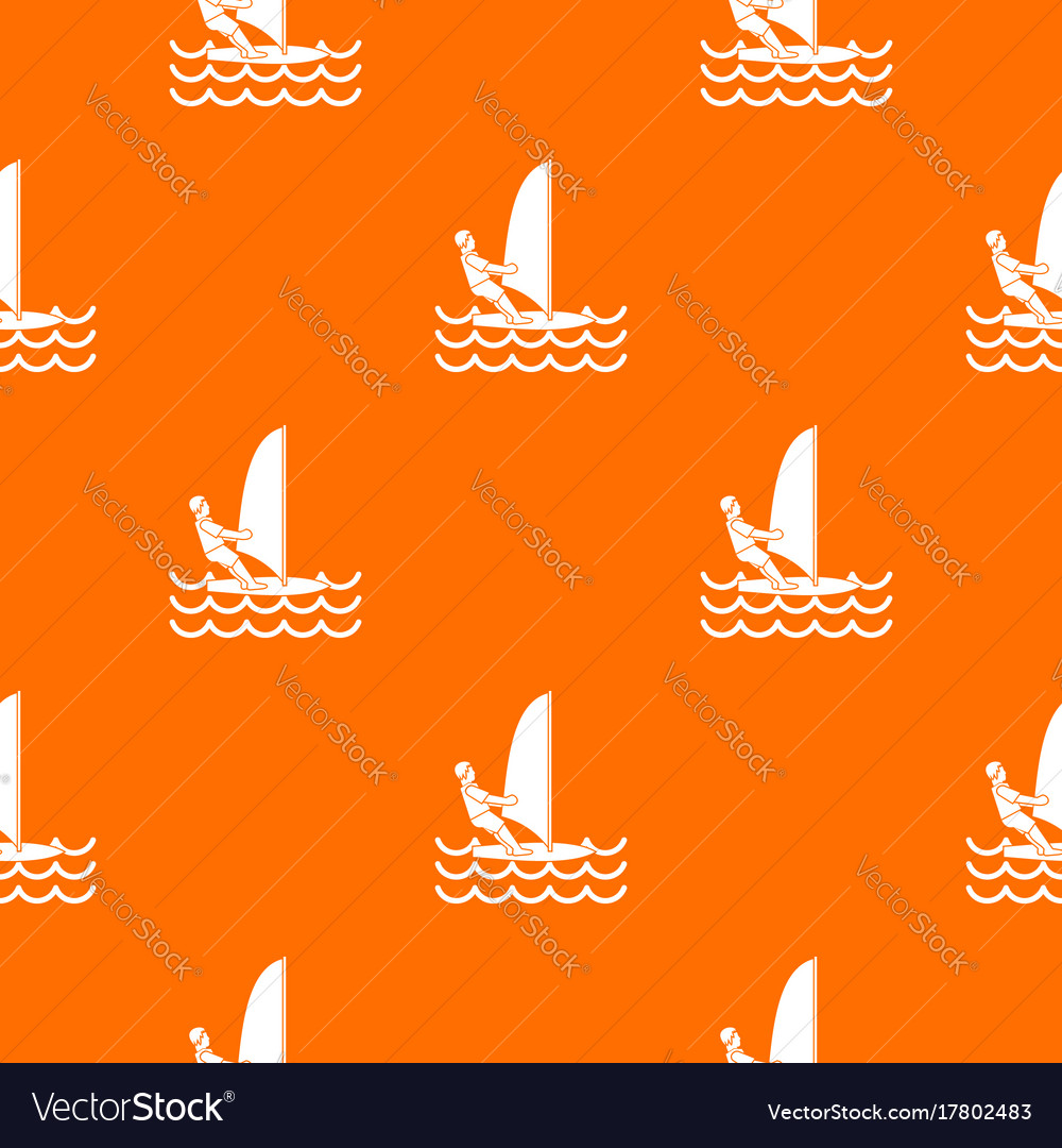 Man on windsurf pattern seamless Royalty Free Vector Image
