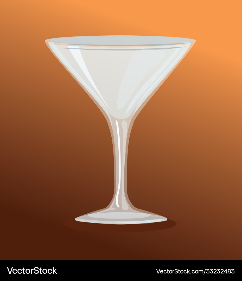 Mockup transparent glass transparent empty glass Vector Image