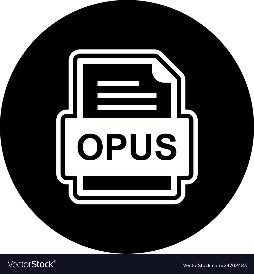 Opus file document icon Royalty Free Vector Image