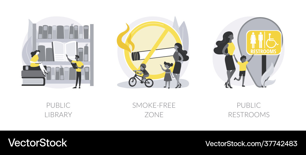 Public service abstract concept Royalty Free Vector Image