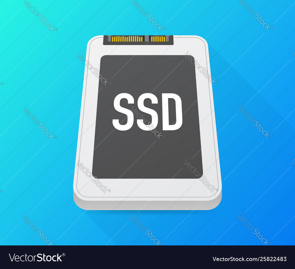 Solid state drive ssd polygon computer device Vector Image Solid state drive ssd polygon computer device Vector Image
