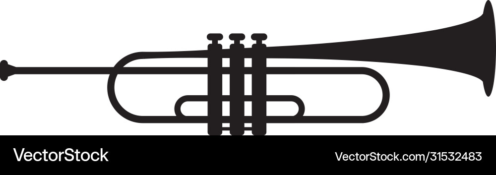 Trumpet instrument graphic design template Vector Image