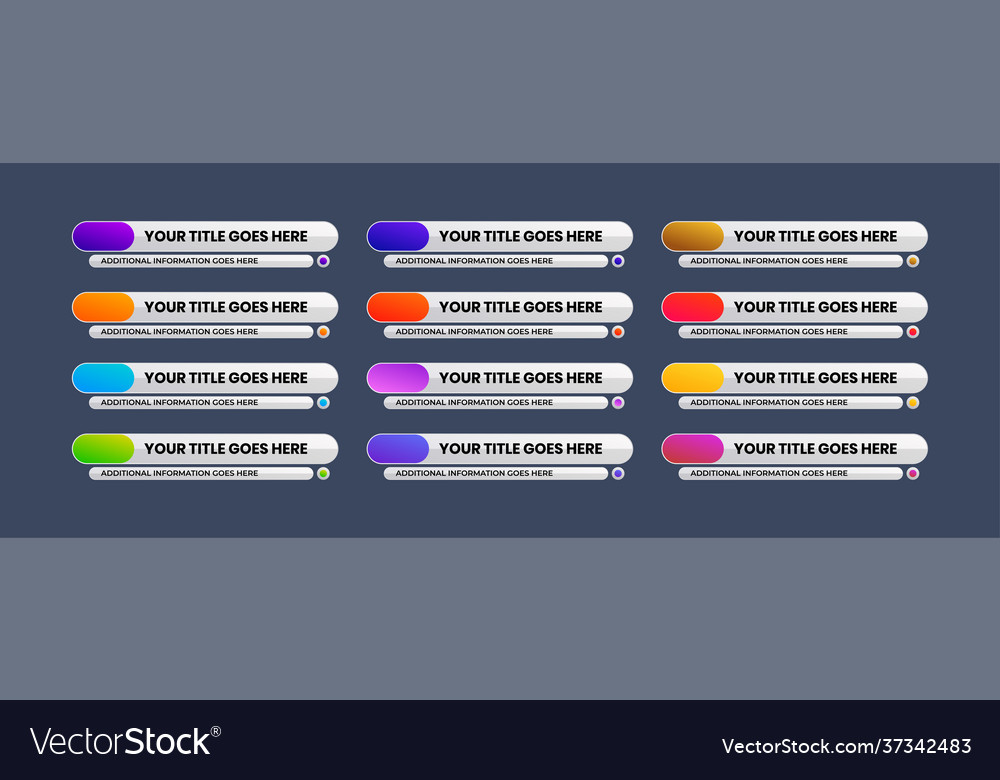 Tv lower third package news bars set Royalty Free Vector Tv lower third package news bars set Royalty Free Vector
