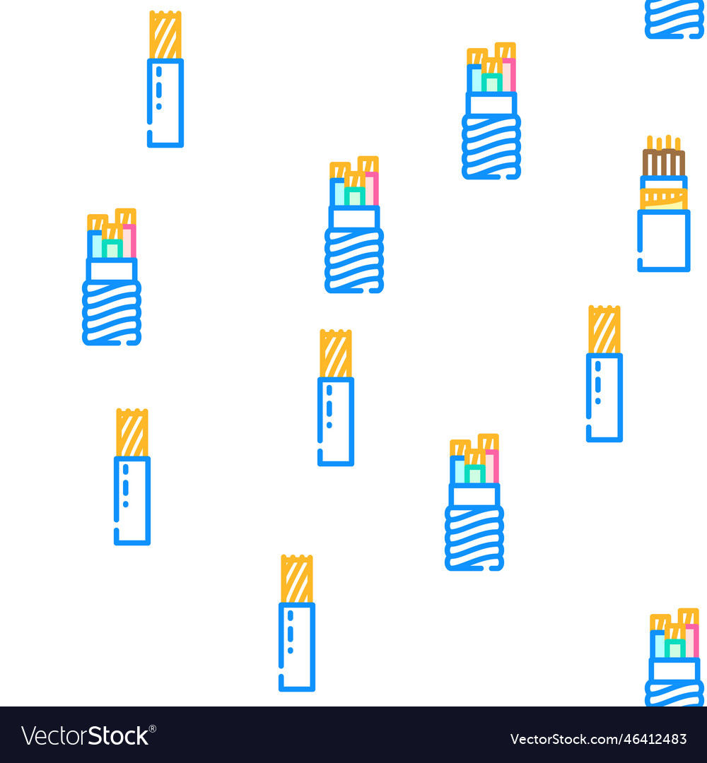 Wire cable cord seamless pattern Royalty Free Vector Image