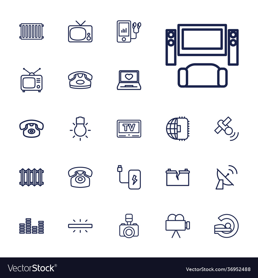 22 electronics icons Royalty Free Vector Image