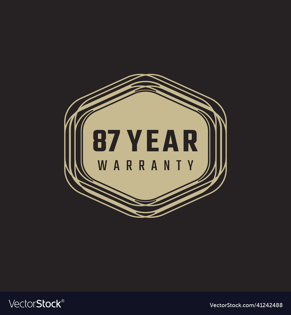 87 Year Anniversary Warranty Celebration Vector Image 87-year-anniversary-warranty-celebration-vector-image