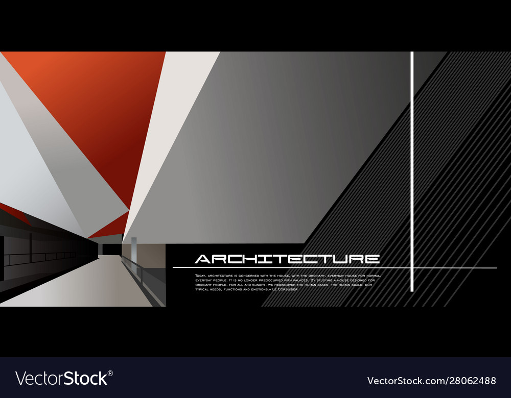 Architecture background mockup Royalty Free Vector Image