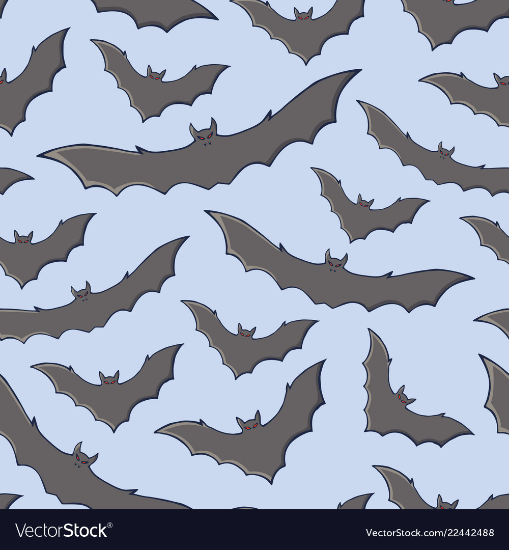 Bats seamless pattern Royalty Free Vector Image