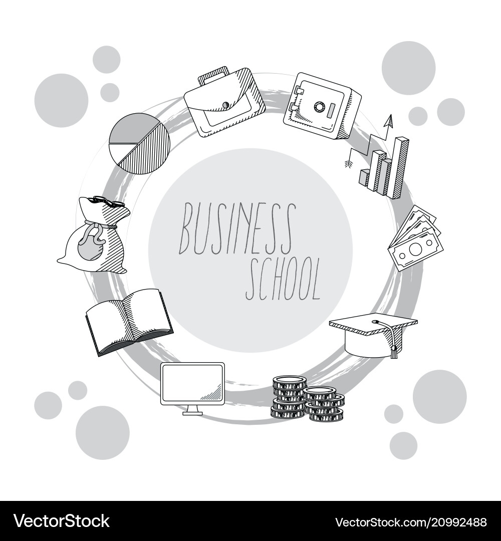Business hand draw cartoon Royalty Free Vector Image