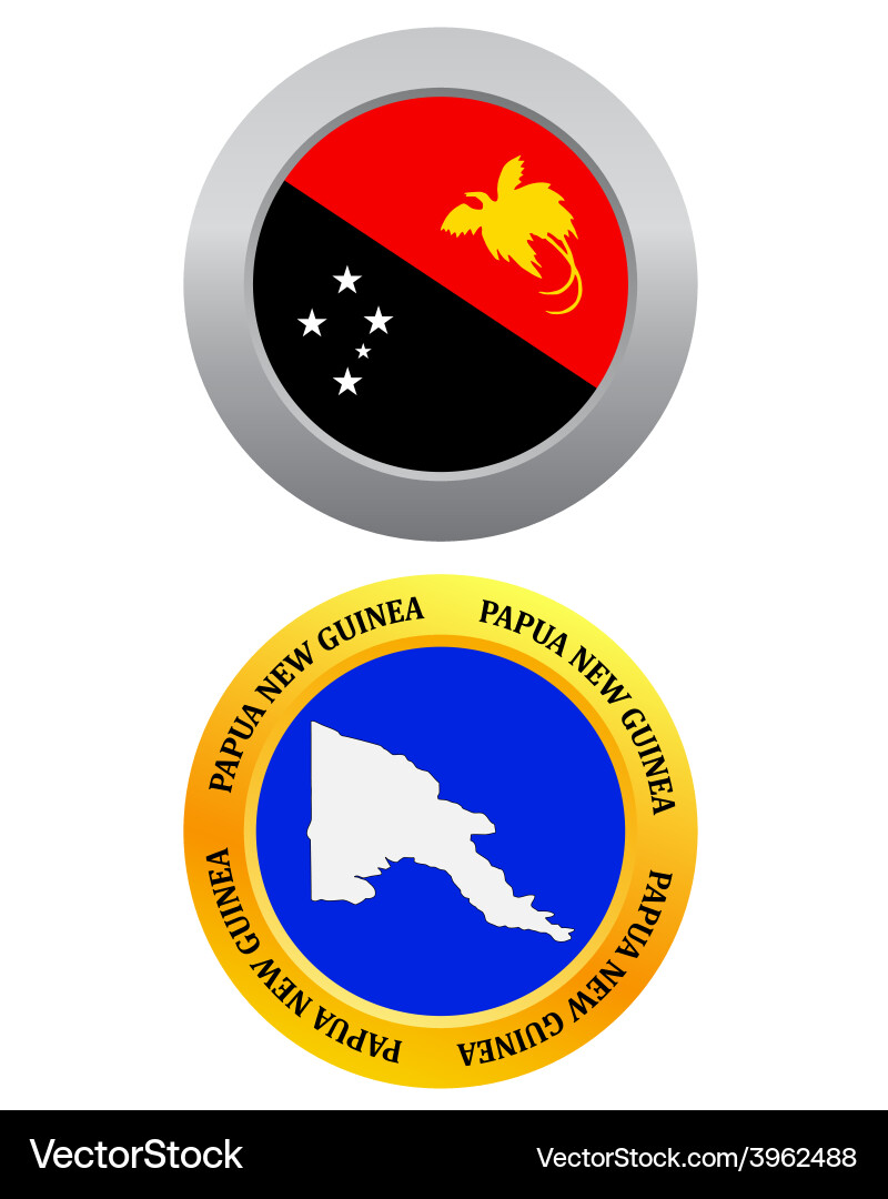 Button as a symbol papua new guinea Royalty Free Vector