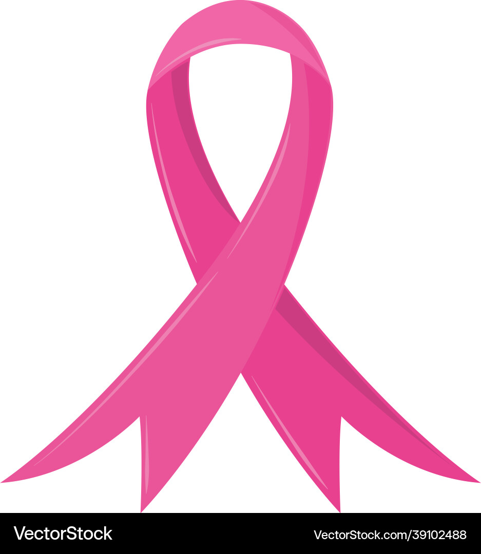 Cancer campaign ribbon Royalty Free Vector Image