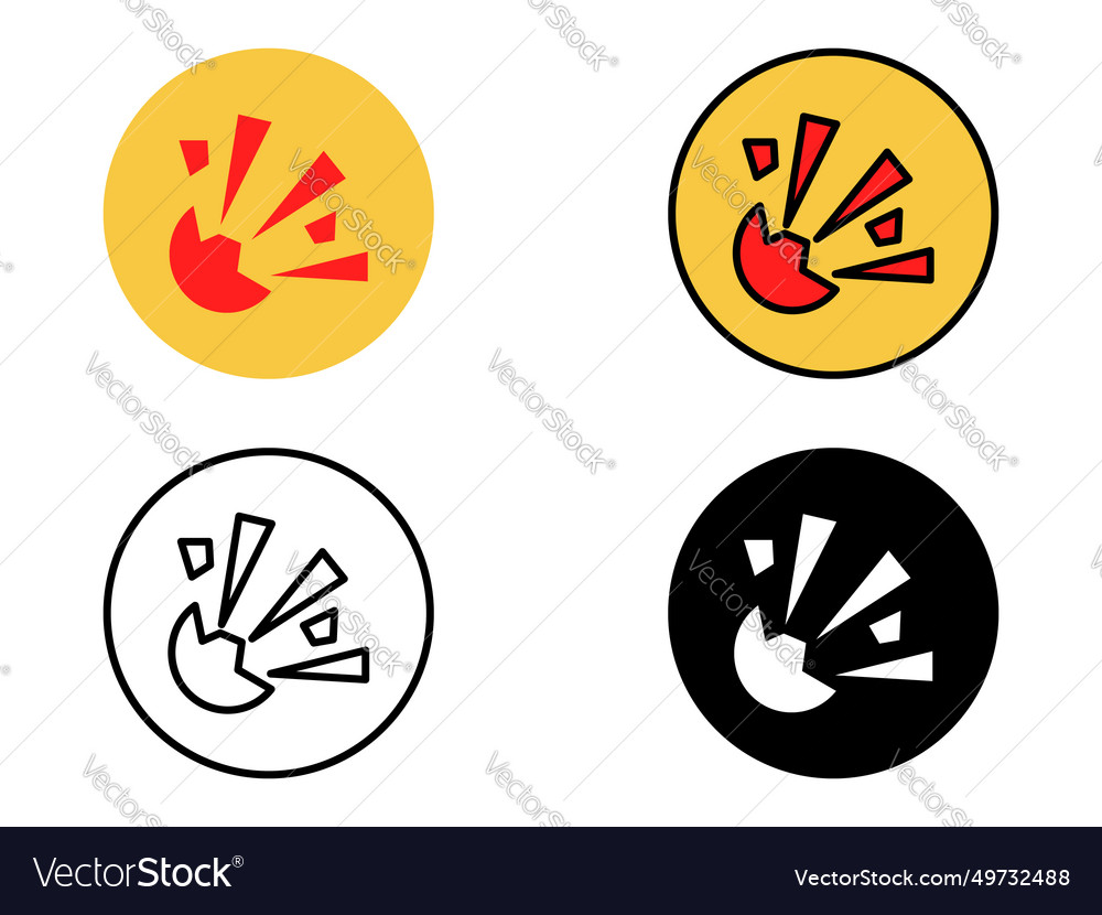 Explosion icon Royalty Free Vector Image - VectorStock