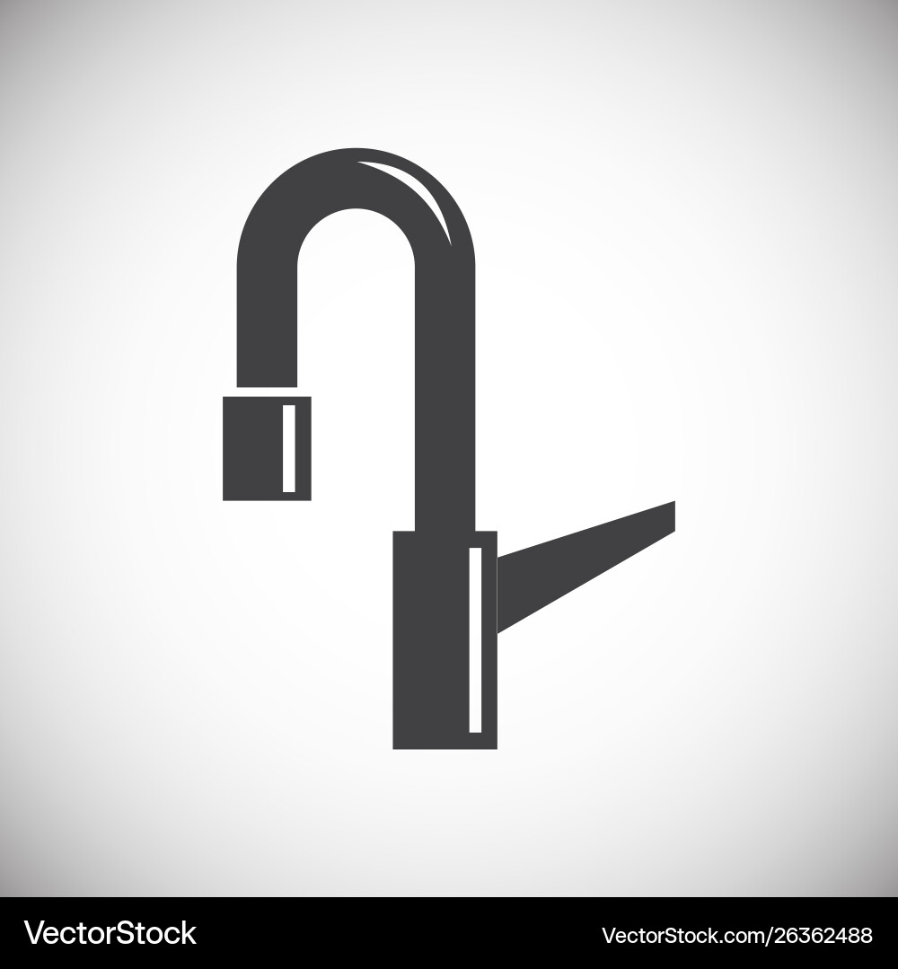 Faucet related icon on background for graphic Vector Image