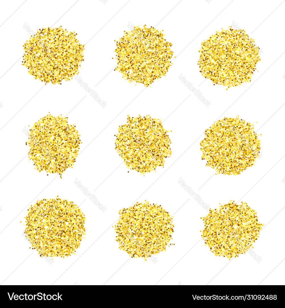 Gold glitter design elements Royalty Free Vector Image