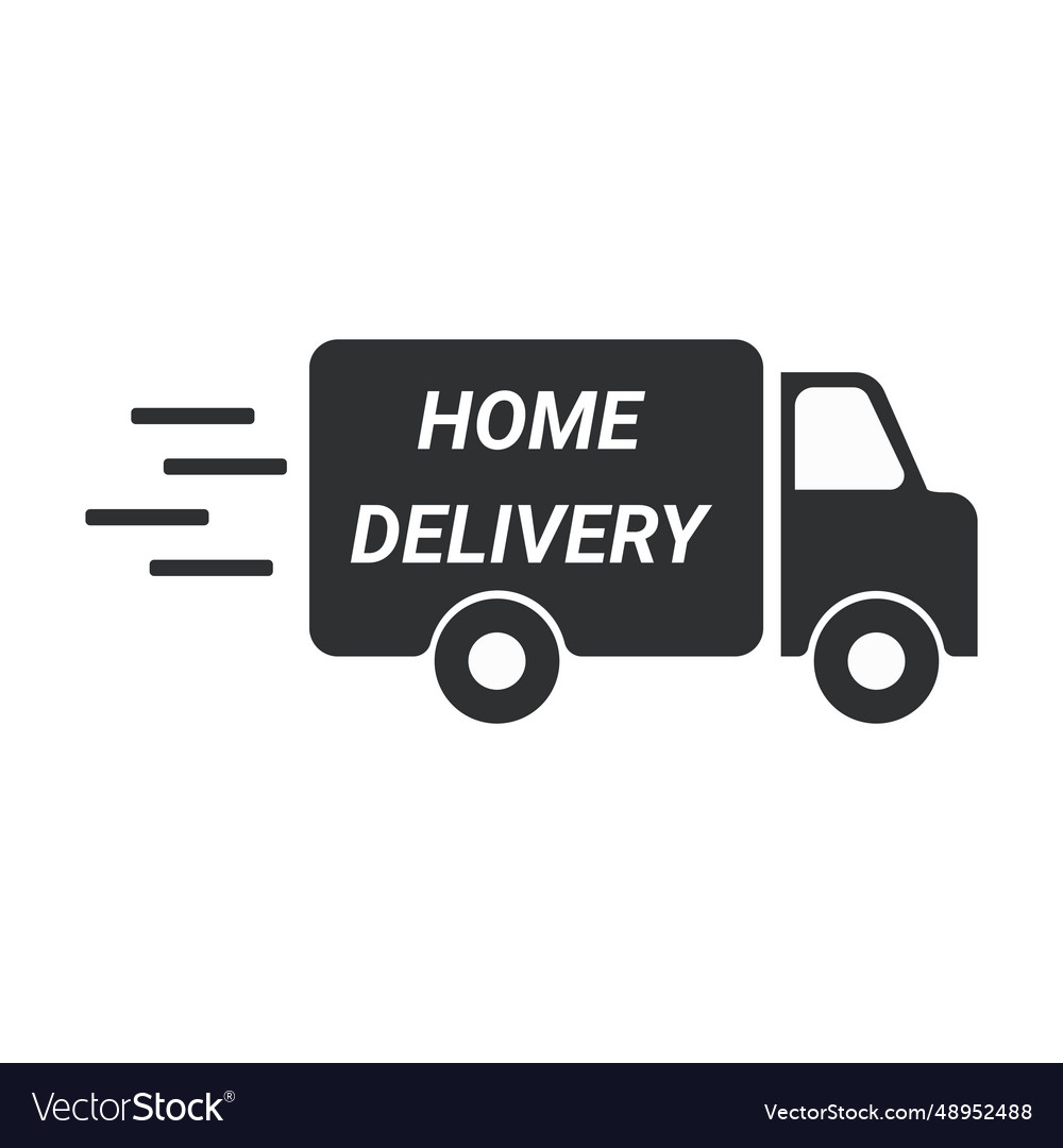 Home delivery truck Royalty Free Vector Image - VectorStock
