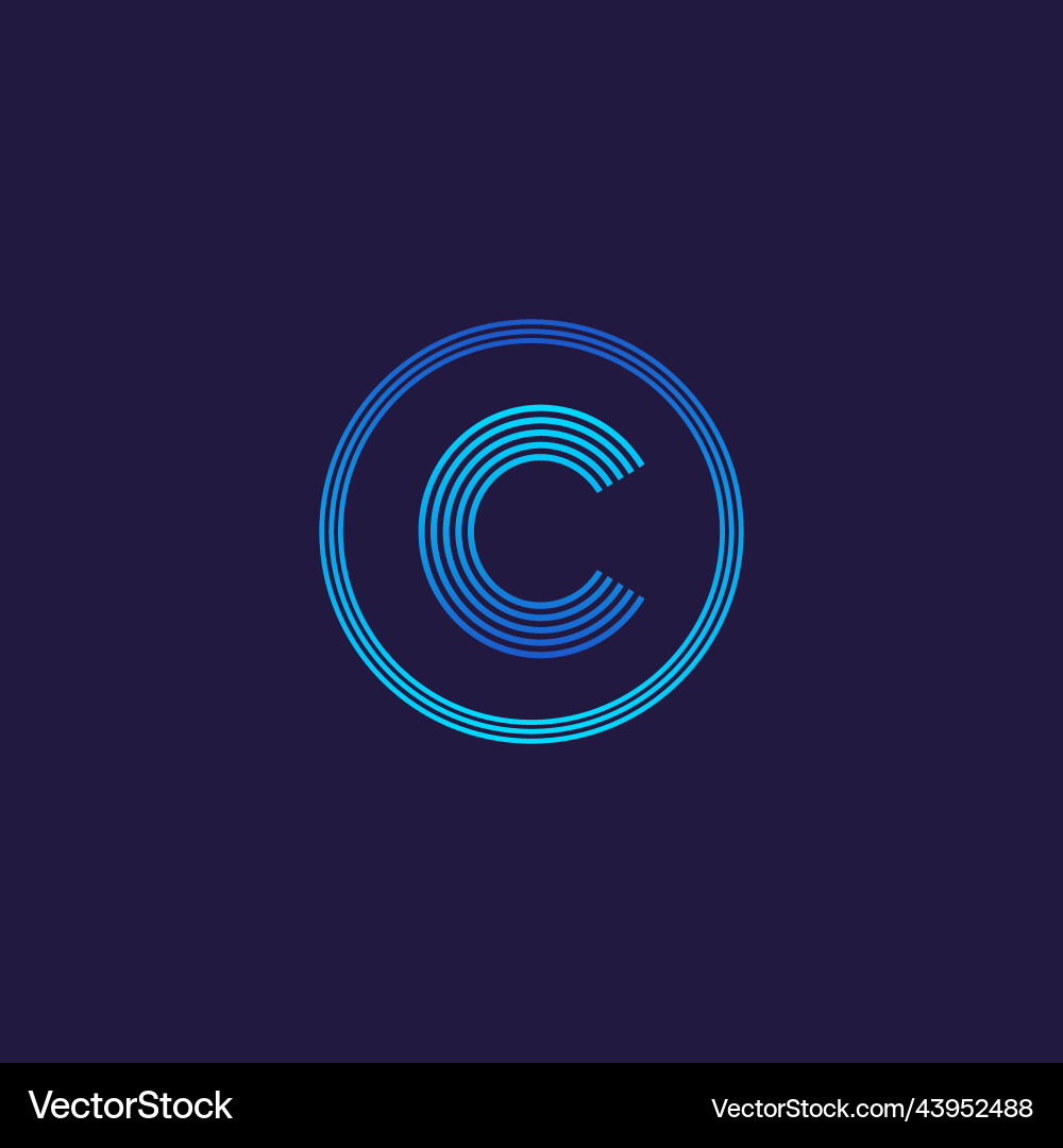 It logo letter c tech company digital logo Vector Image