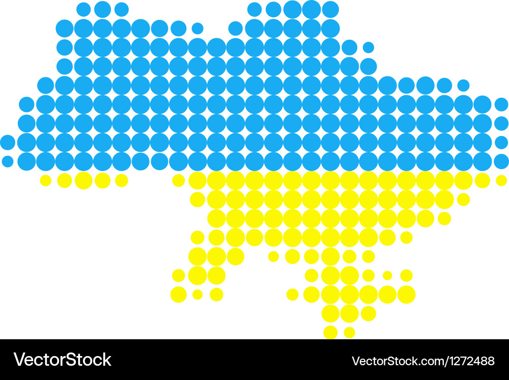 Map and flag of ukraine Royalty Free Vector Image