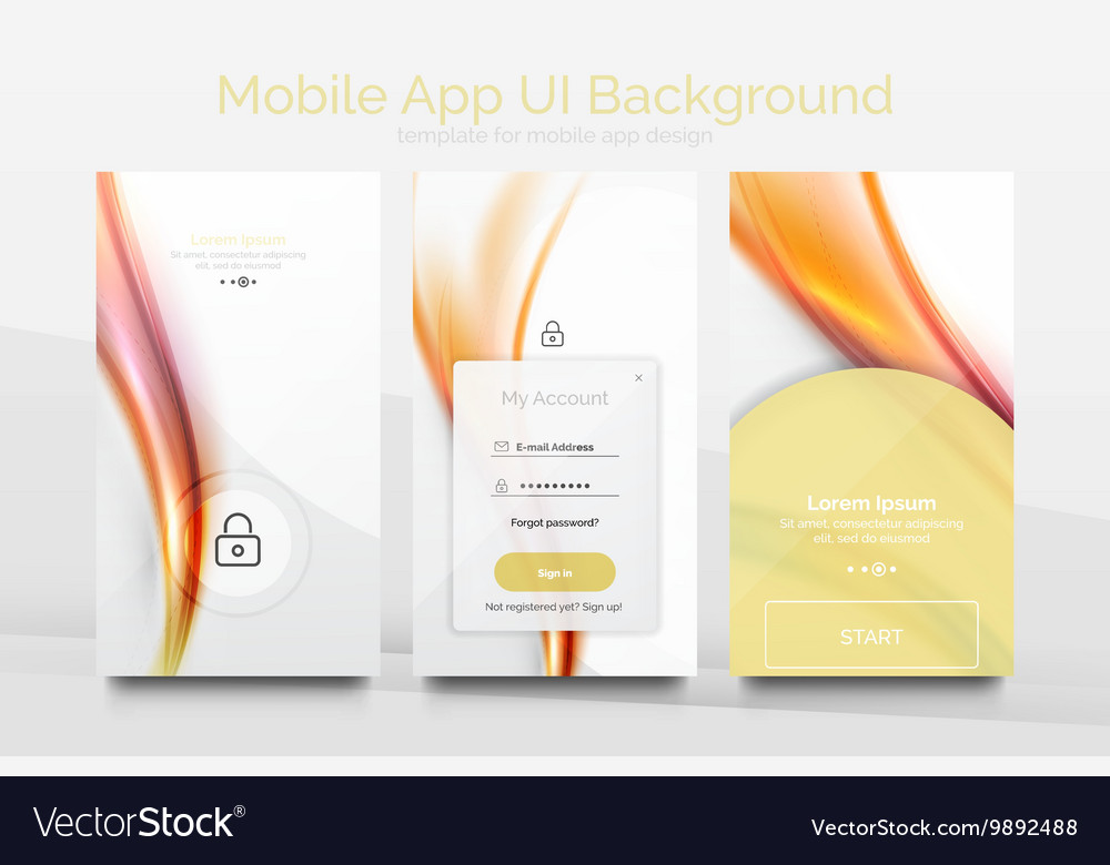 Mobile application interface background design Vector Image