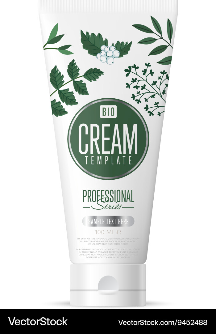 Organic cosmetic brand template packaging Vector Image