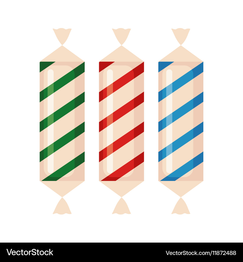 Set of sweets icon in flat style Royalty Free Vector Image