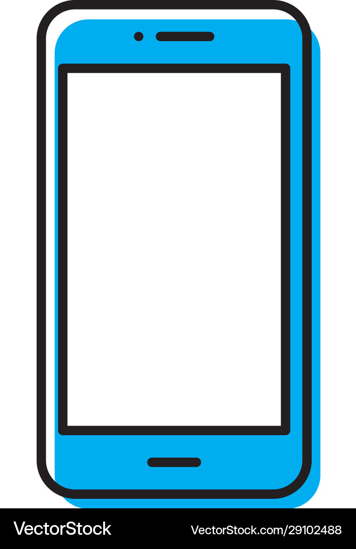Smartphone line icon outline linear Royalty Free Vector