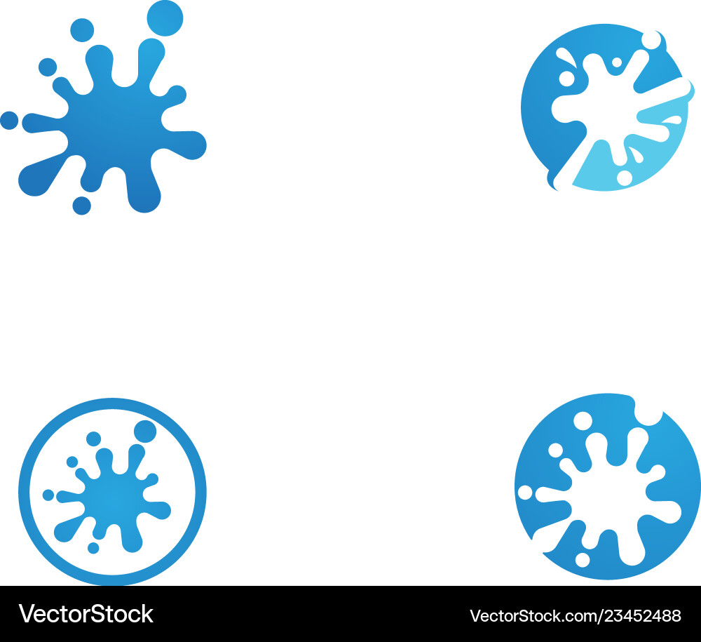 Splash water logo and symbol Royalty Free Vector Image