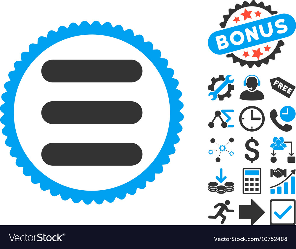 Stack flat icon with bonus Royalty Free Vector Image