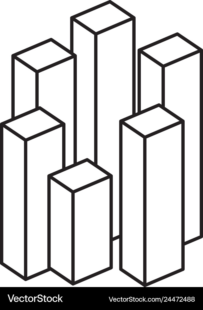 Statistics bars isolated icon Royalty Free Vector Image