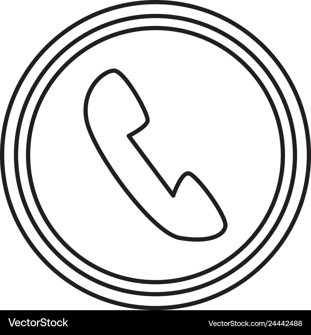 Telephone service isolated icon Royalty Free Vector Image