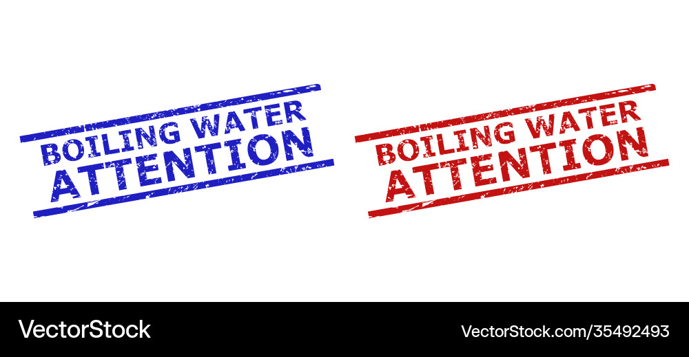 Boiling water attention stamps with rubber surface