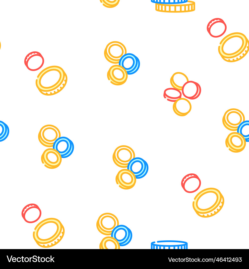 Coin money business seamless pattern Royalty Free Vector