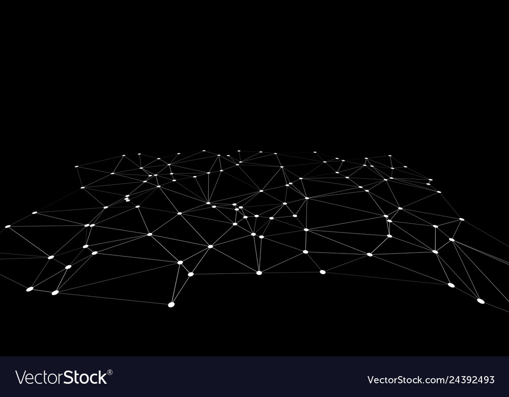 Connected dots abstract science technology Vector Image