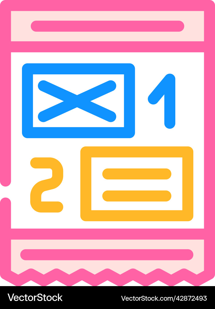 Create newsletter color icon Royalty Free Vector Image