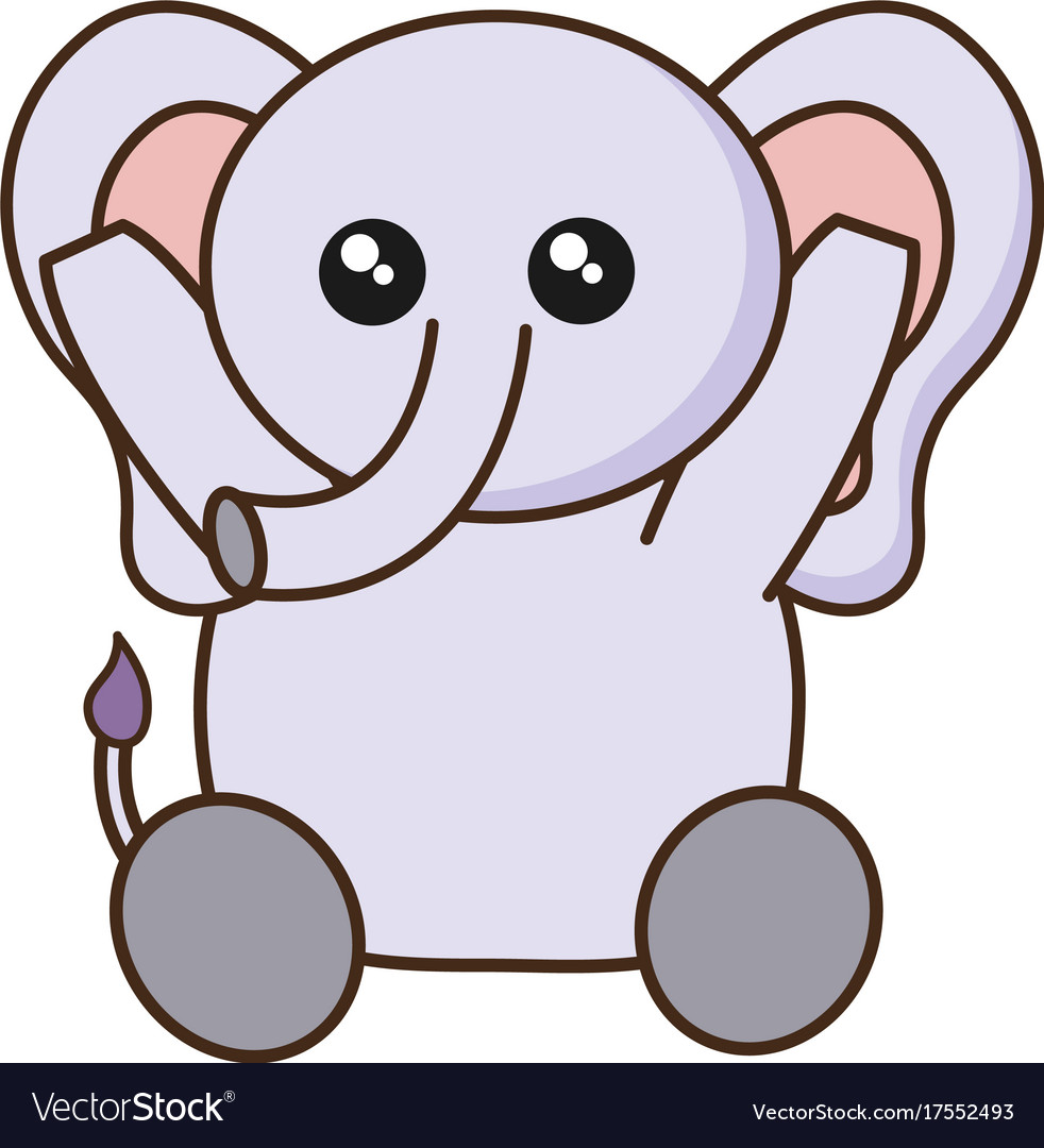 Cute elephant icon Royalty Free Vector Image - VectorStock