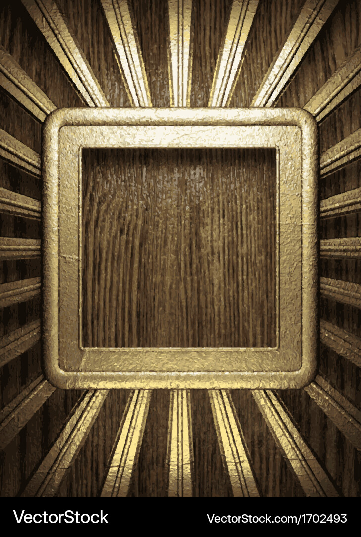 Gold and wood background Royalty Free Vector Image