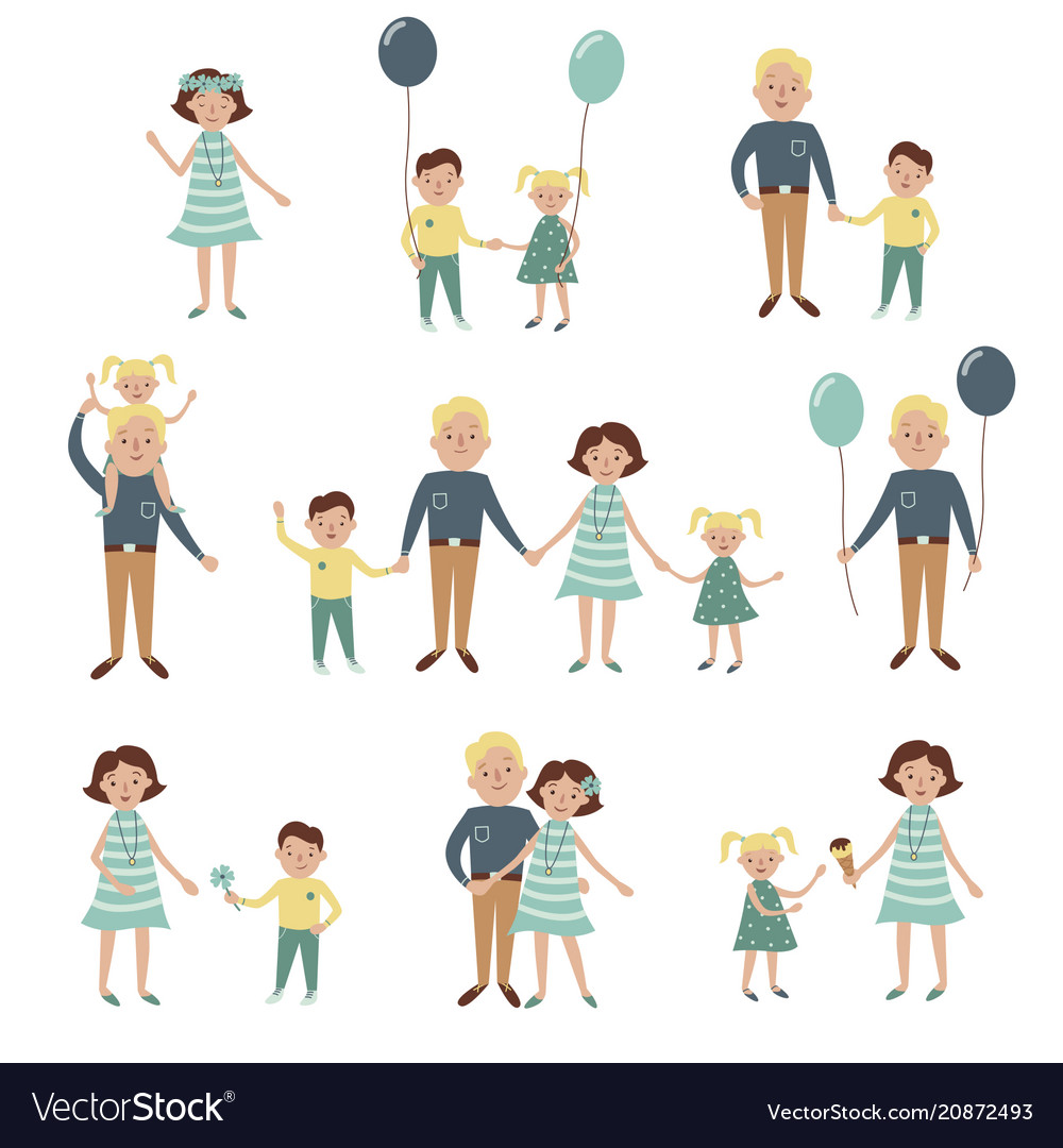Happy family Royalty Free Vector Image - VectorStock