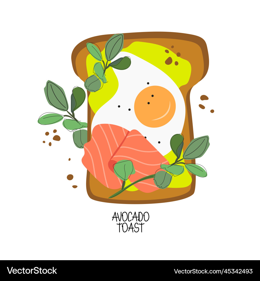 Healthy food for breakfast Royalty Free Vector Image