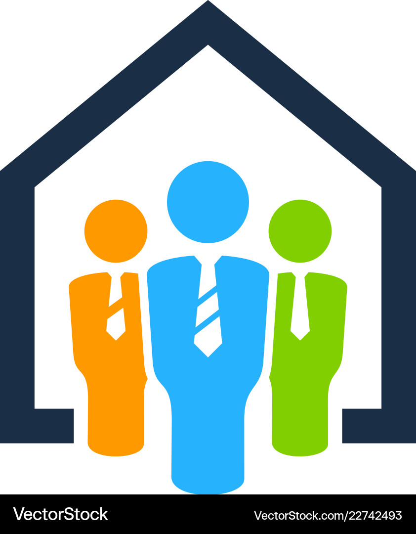 Home job logo icon design Royalty Free Vector Image