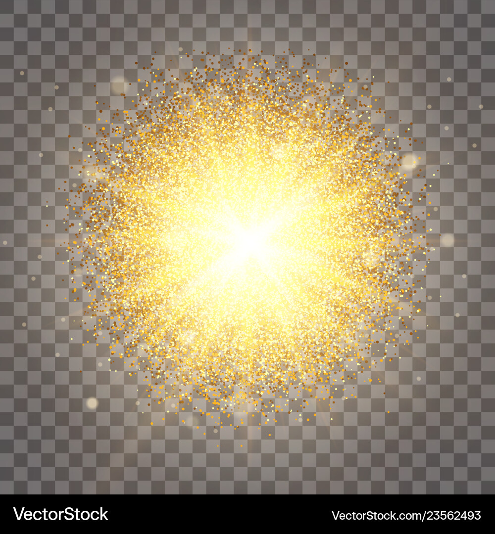 Influence of particle bright lighting effects Vector Image